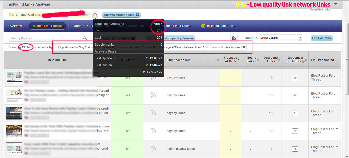 Identify Low Quality Links Easily - Guide