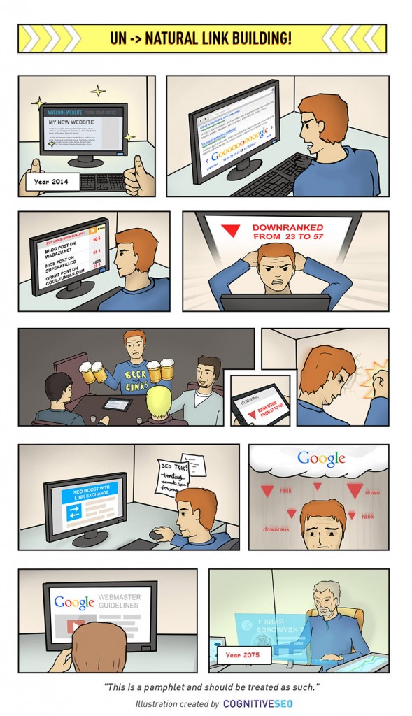 Un[Natural] Link Building in 2014 - Cartoon