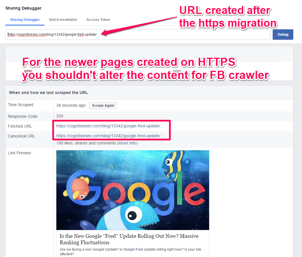 How to Recover Your Facebook Shares after Moving from HTTP to HTTPS