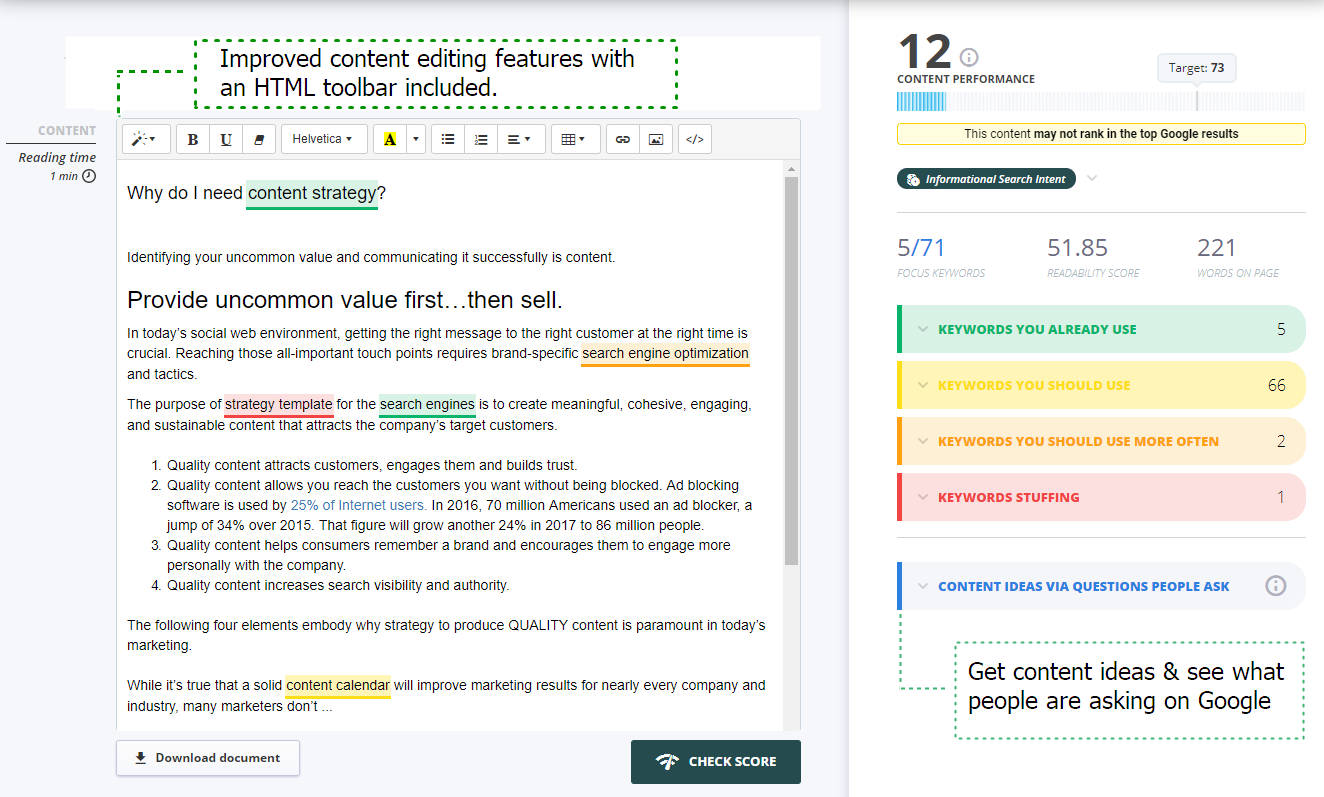 The Improved Keyword Tool & Content Optimizer Is Now Live